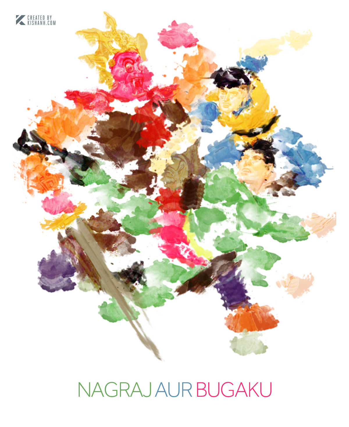 Nagraj Aur Bugaku Splatter Art | Culture POPcorn